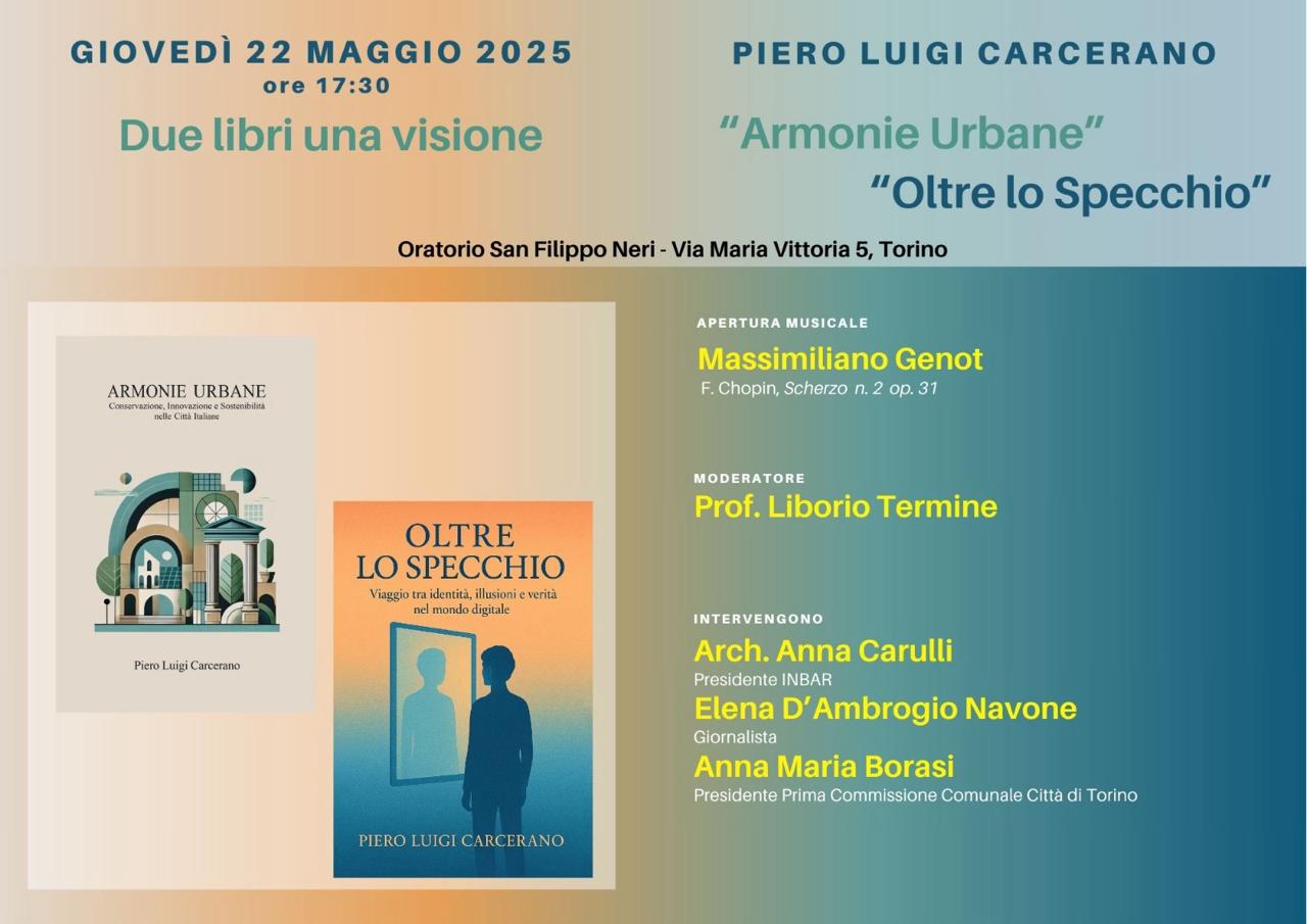 Due libri, una visione: “Armonie Urbane” e “Oltre lo Specchio” in scena all’Oratorio San Filippo ...